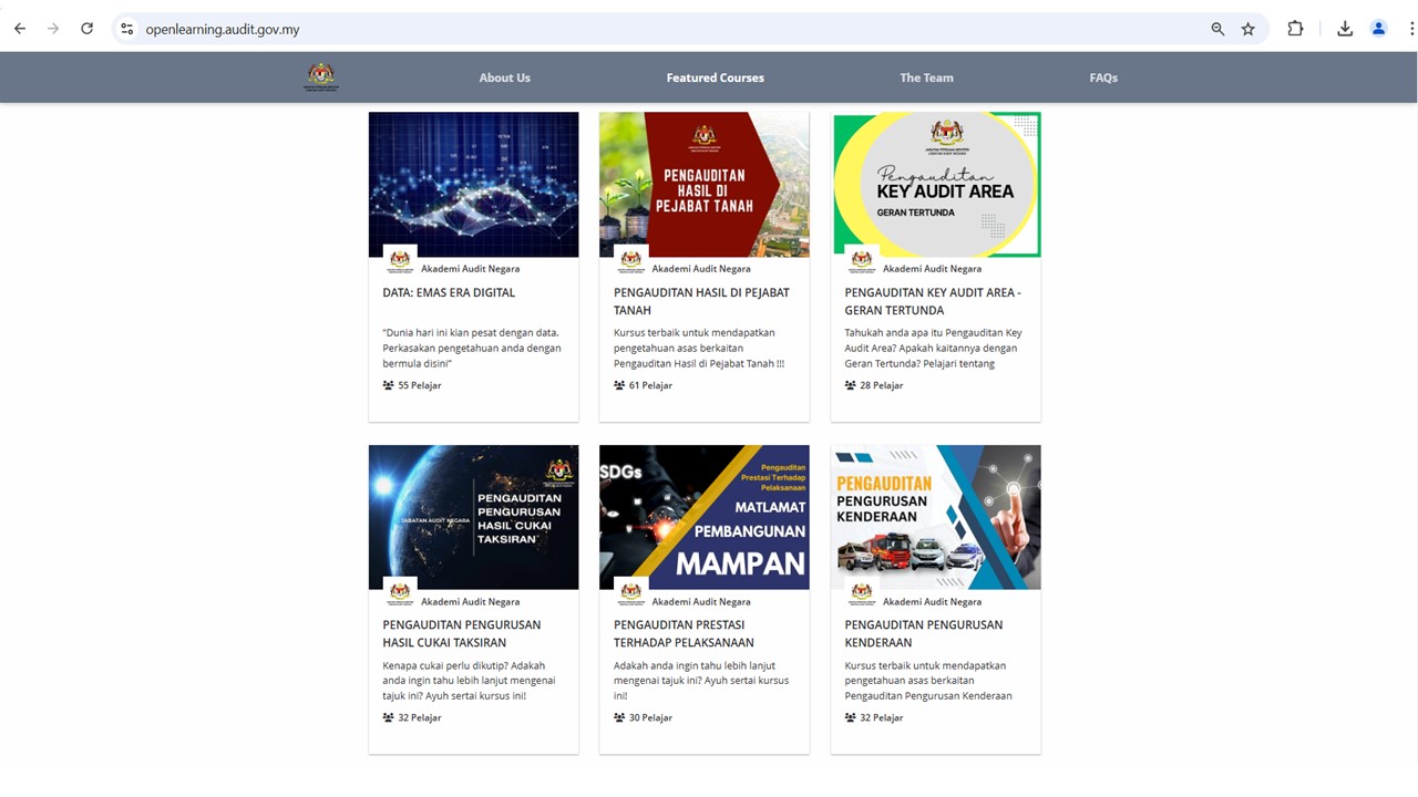 Pelancaran 4 Modul e-Pembelajaran Ke Dalam Portal OpenLearning AAN
